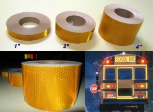 Oralite (Reflexite) V82 & V92 Yellow School Bus Reflective Tape – Reflects Light